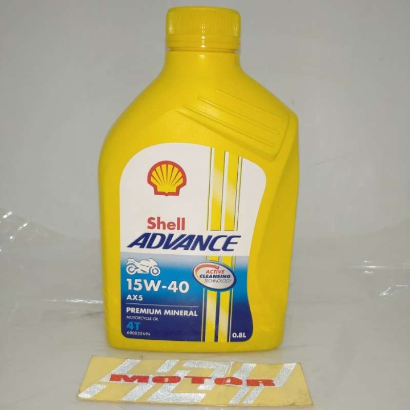 Jual Oli Mesin Motor Shell Advance 4T Ax5 15W-40 0.8L di Seller Mita ...