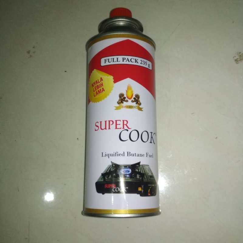 Jual SUPER COOK TABUNG GAS KALENG 235G FULL FACK NYALA LEBIH LAMA di Seller GOOD VIBE ...