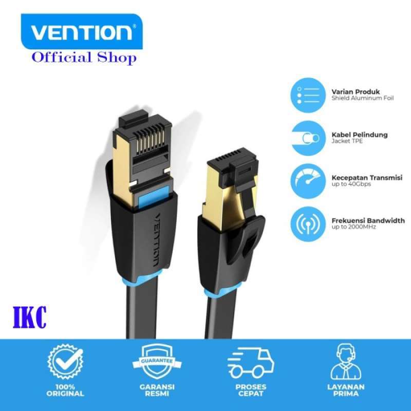 Promo Vention 15M Kabel Lan Rj45 Cat.8 Gigabit 40Gbps Sftp Gold - IKC ...