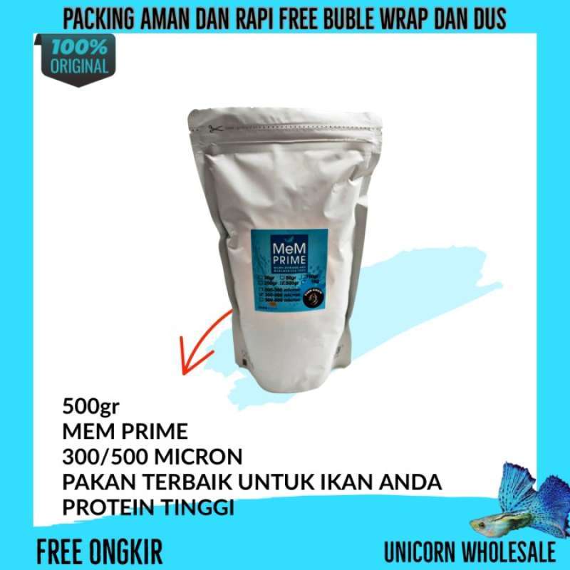 Promo Pelet Mem Prime 300-500 Micron 500Gr Pakan Ikan Hias Cupang ...