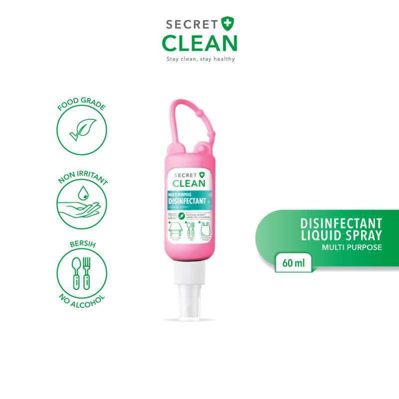 Jual Secret Clean Multi Purpose Disinfectant [60ml/silicone Case] Di ...