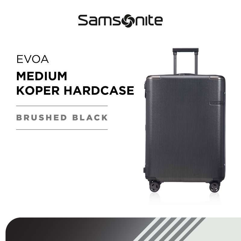 Jual Samsonite Koper Hardcase Evoa Medium 25 Inch - Brushed Black di ...