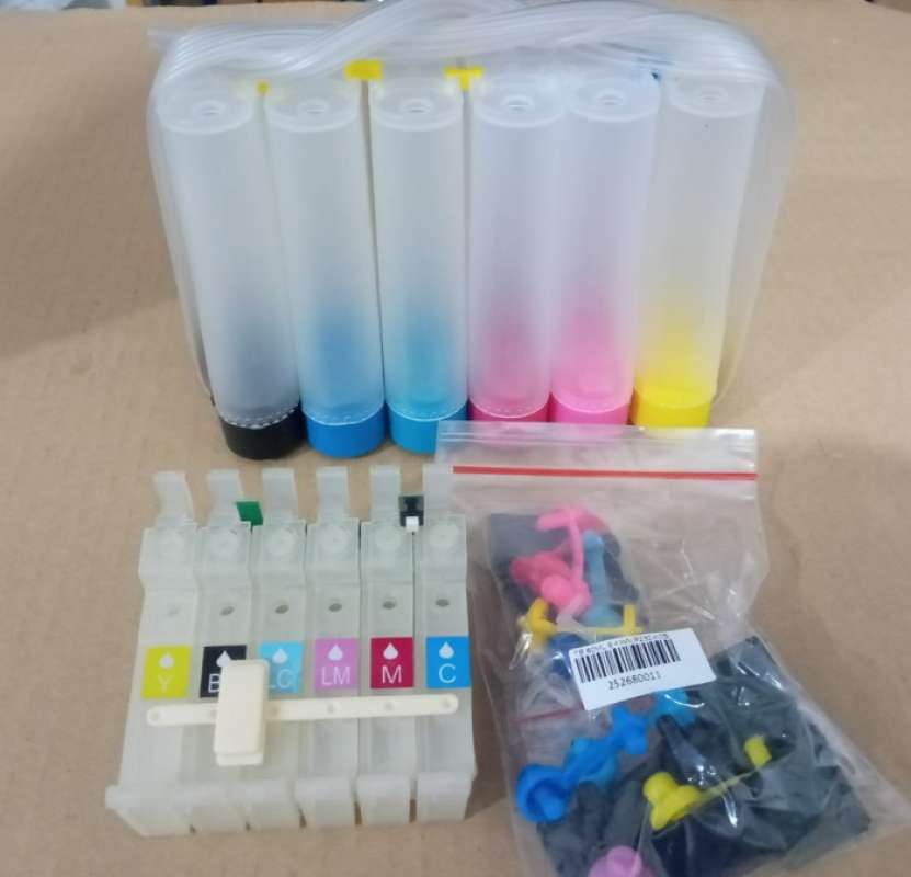 Promo Tabung Infus Ciss Cartridge Infus Epson 1390 / T60 6 Warna Lengkap Diskon 13% di Seller ...