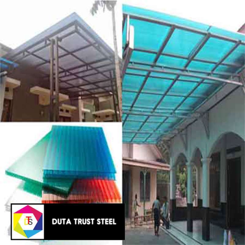 Jual Kanopi besi hollo atap transparan untuk penutup carport teras ...
