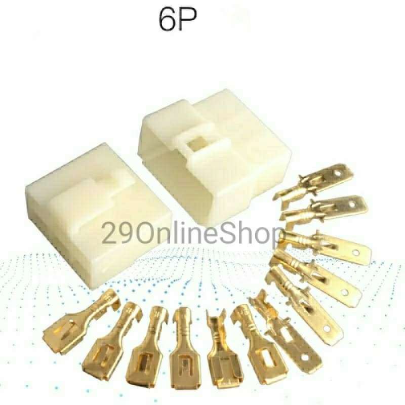 Jual SOKET SOCKET KONEKTOR CONNECTOR SKUN KABEL 6 PIN BESAR MOTOR MOBIL ...
