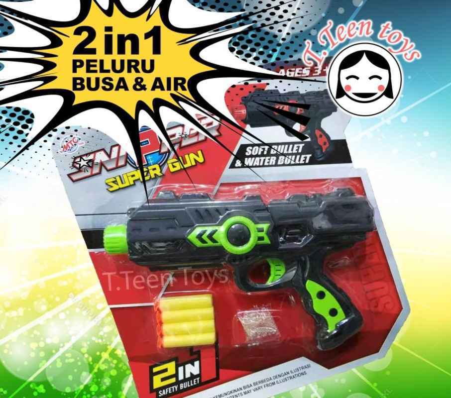 Jual Pistol mainan pistolan peluru busa soft & peluru air water ...