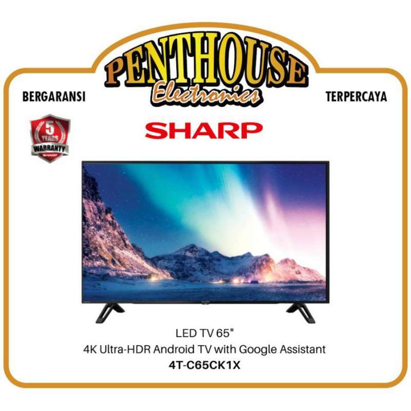 Jual Sharp LED TV 65 Inch 4T-C65CK1X / 65CK1X Smart Android TV UHD 4K HDR di Seller Penthouse ...