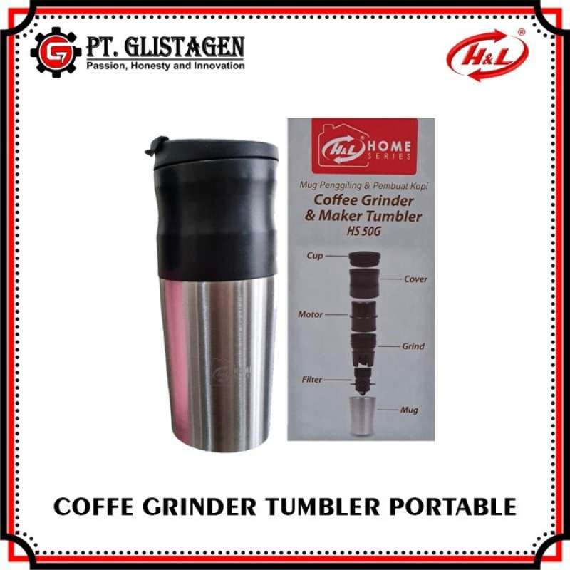 Promo Coffee Grinder Portable Gilingan Kopi Elektrik Set Tumbler HL ...
