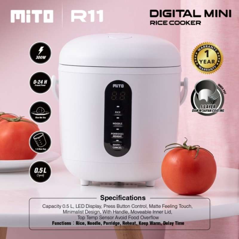 Jual Mito Rice cooker R11 Spesifikasi Kapasitas : 0,5 Liter - LED ...