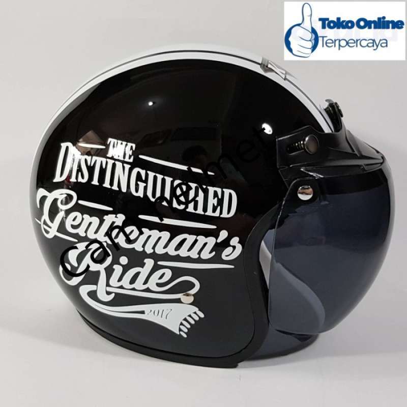 Jual Helm Bogo Gentlement Black Gloss + Kaca Ava Original Bukan ...