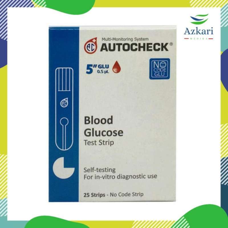 Jual Autocheck Glucosa Stik 25test/auto Check Glucose Strip 25test Di ...
