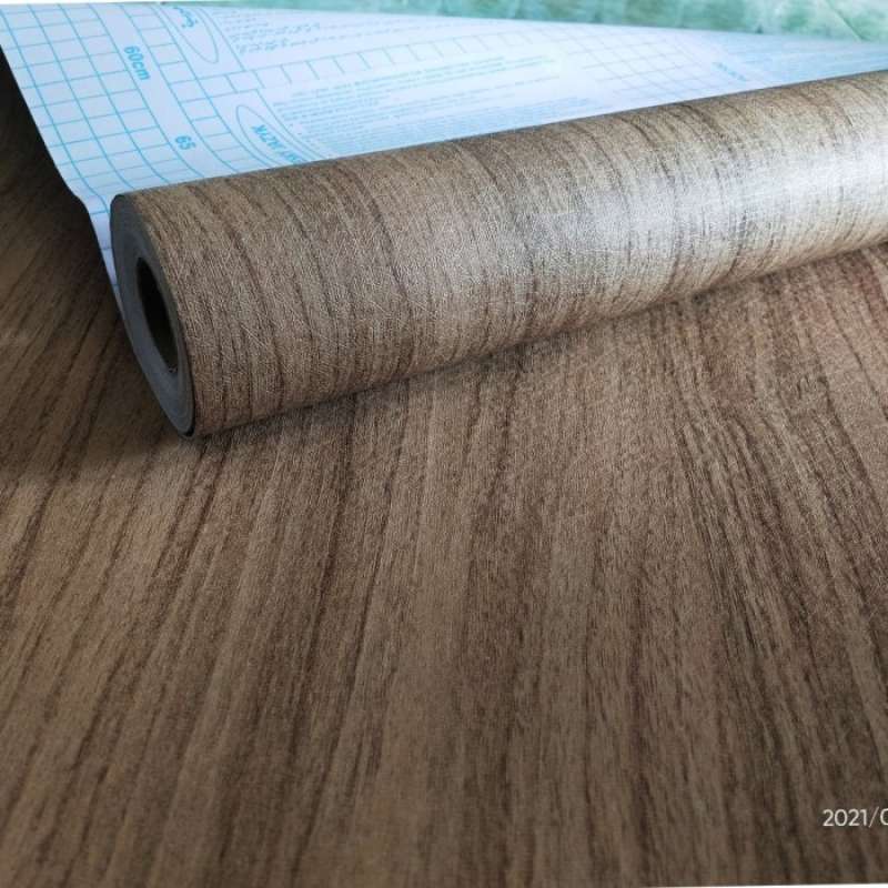 Jual Wallpaper Sticker Dinding Kayu Pernis Coklat 10m X 45cm Di Seller