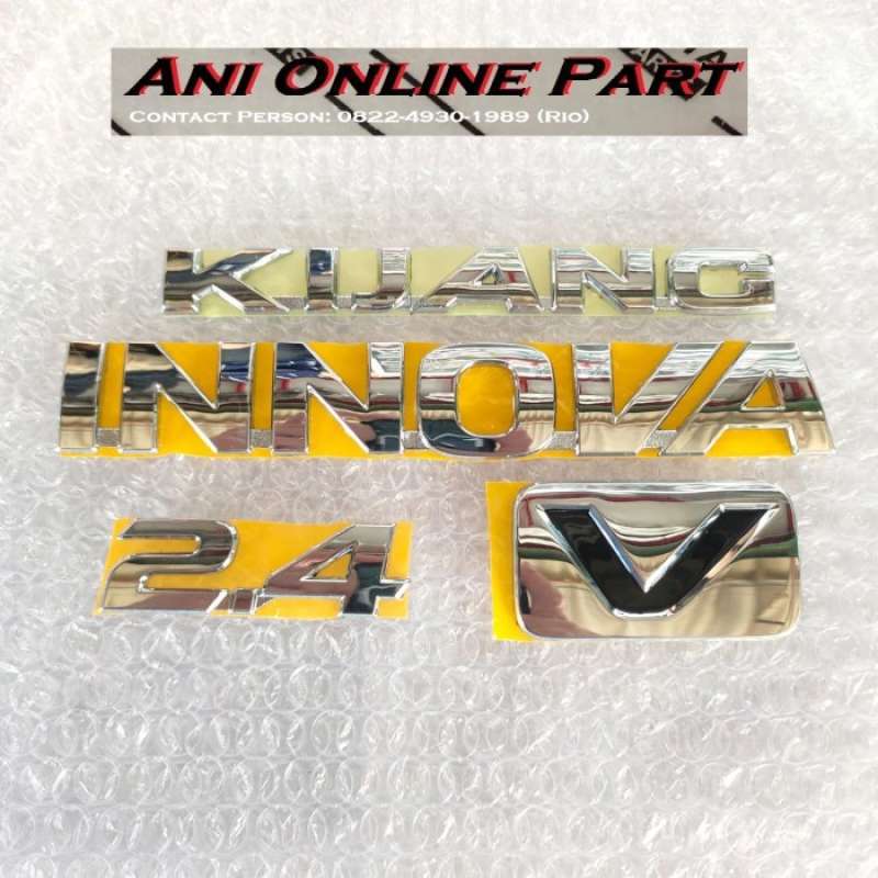 Promo Logo Tulisan Emblem Bagasi Innova Reborn Type V Komplit ORIGINAL ...