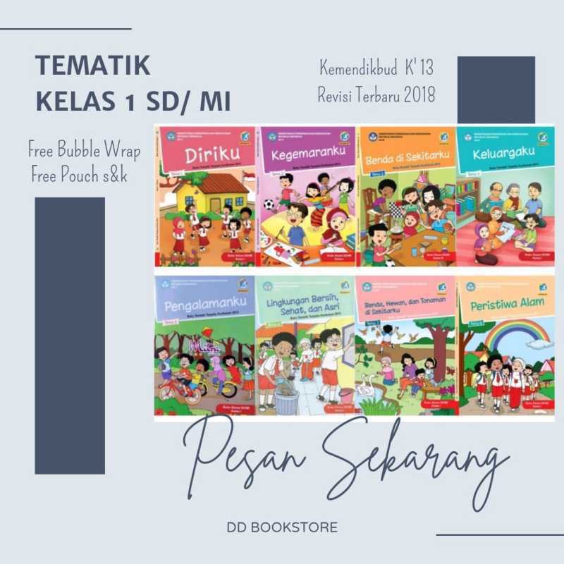 Promo BUKU TEMATIK KELAS 1 SD TEMA 1 2 3 4 5 6 7 8 , PAI DIKBUD K13 ...