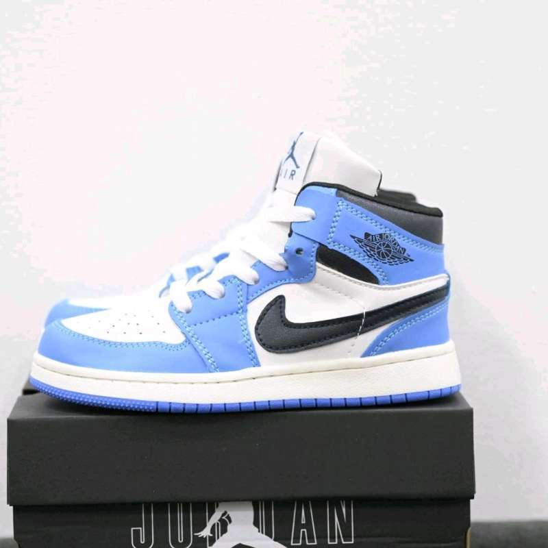 Jual sepatu Jordan anak Jordan 1 university blue premium high quality ...