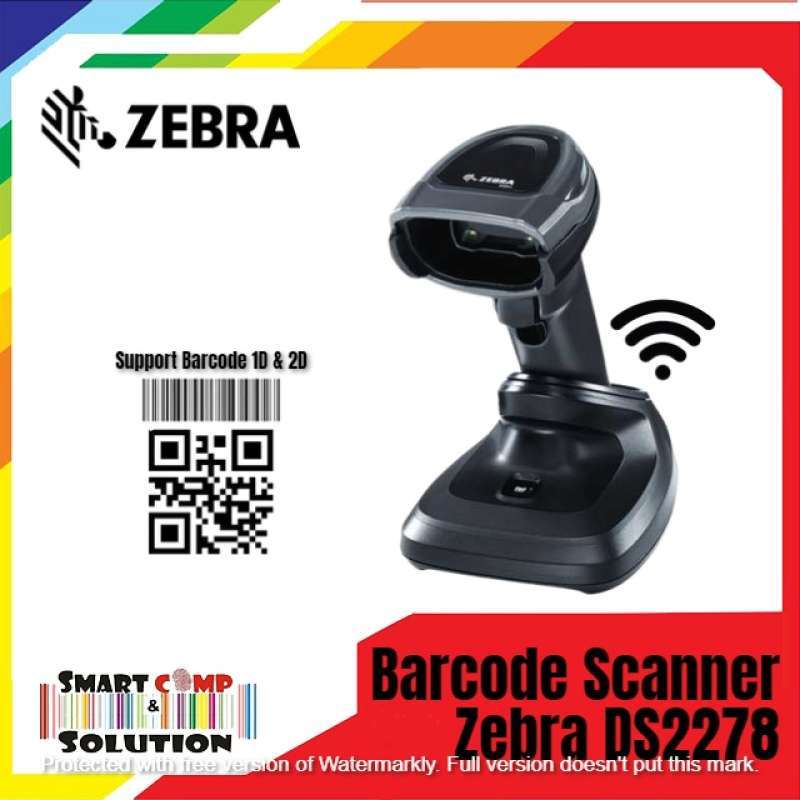 Jual Barcode Scanner Zebra DS2278 1D 2D Cordless Wireless QR Code e ...