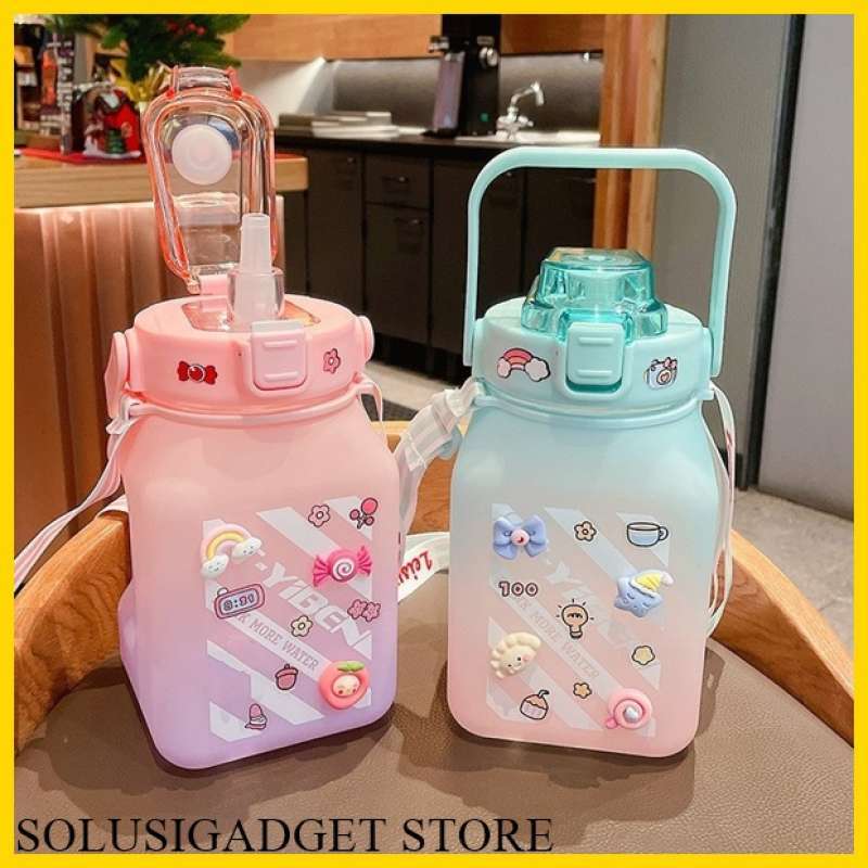 Promo Botol Minum Anak Gemoy Kotak Gradasi Rainbow Viral - kotak Diskon ...