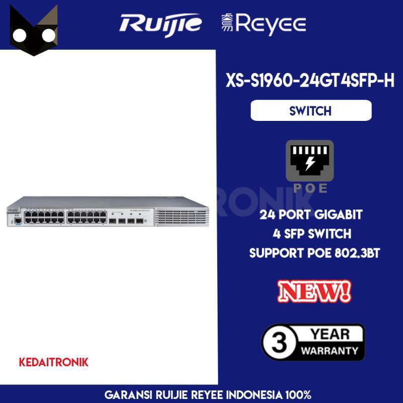 Jual RUIJIE XS-S1960-24GT4SFP-H 24 Port Gigabit 4 SFP Switch di Seller ...