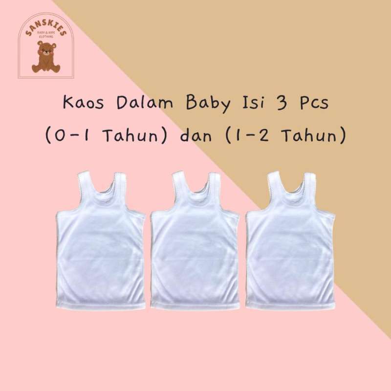 Jual (Isi 3 PCS) Kaos Dalam Singlet Anak Umur 0-2 Tahun Bahan Kaos Adem ... Jual (Isi 3 PCS) Kaos Dalam Singlet Anak Umur 0-2 Tahun Bahan Kaos Adem ...