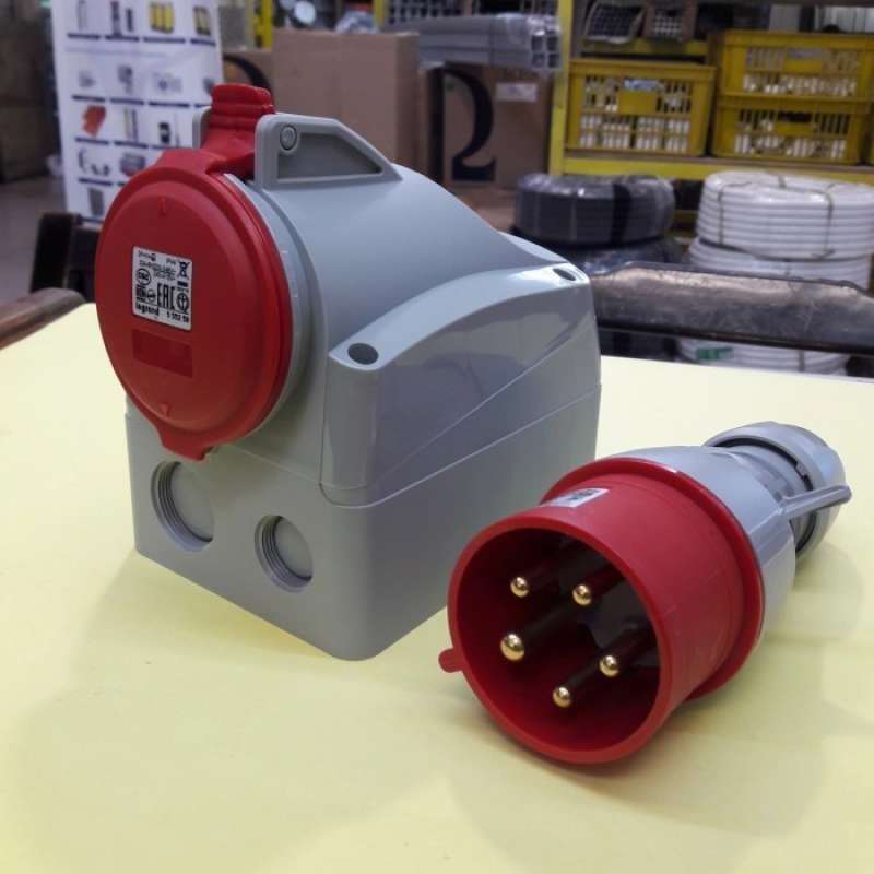 Jual satu set surface mounting legrand 32a 3ph 5pin ip44 import di ...