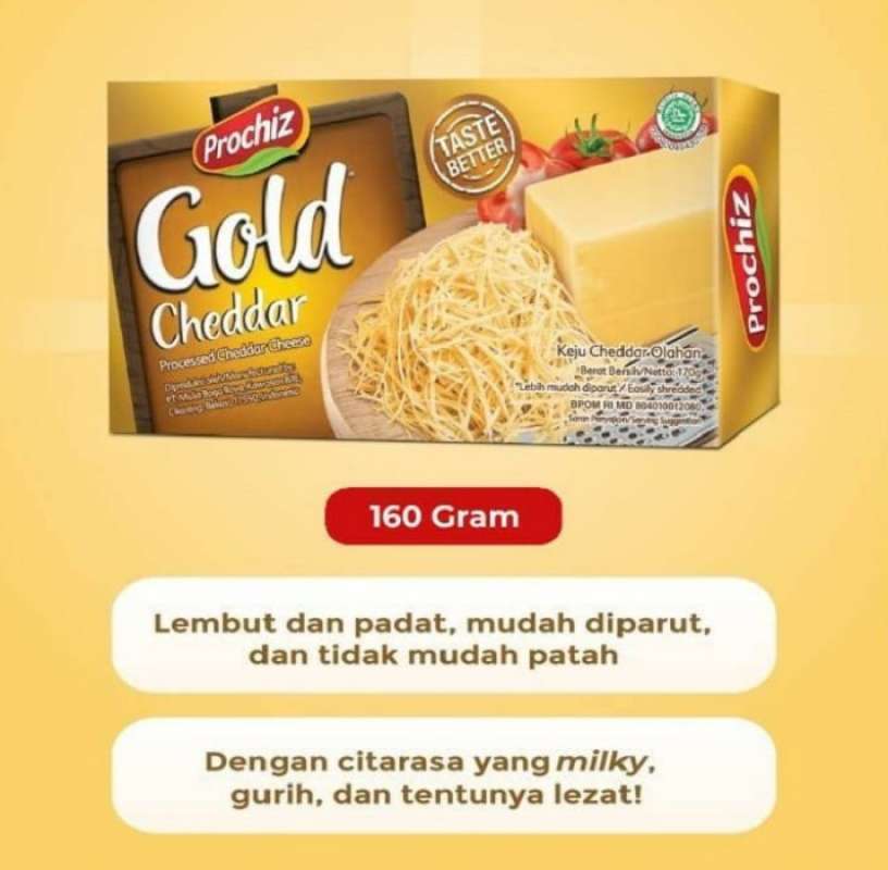 Jual Prochiz Gold Cheddar 170 Gram - Keju Parut Di Seller Lapak Sararea ...