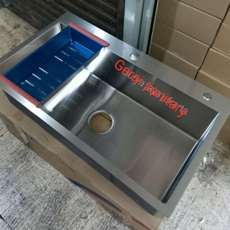 Promo Bak Cuci Piring 1 Lubang Besar 8046/ Kichen Sink Stainless 8046 ...