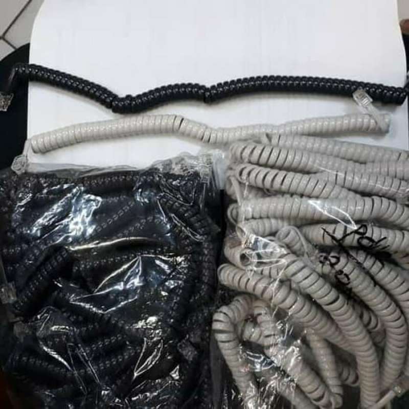 Jual Kabel Spiral Telepon 3m Telefon kantor cable rj11 3 meterOriginal ...