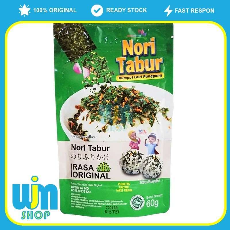 Jual Nori Tabur Original 60 gr Rumput Laut Panggang Java Super Food di ...