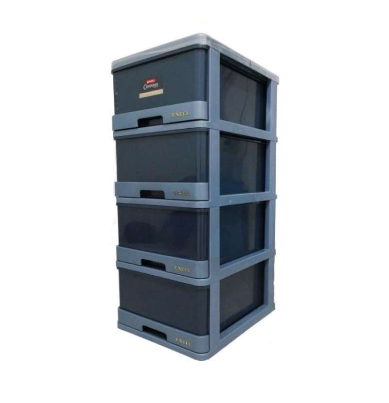 Promo Lemari Laci Plastik Lion Star Susun 4 Excel Container M 4 XC 9 ...