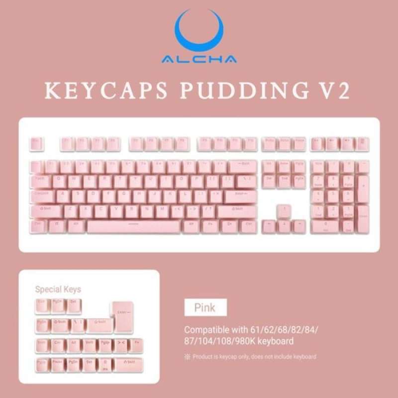 Jual ALCHA KEYCAPS PUDDING / PUDING V2 MECHANICAL KEYBOARD BACKLIT OEM ...
