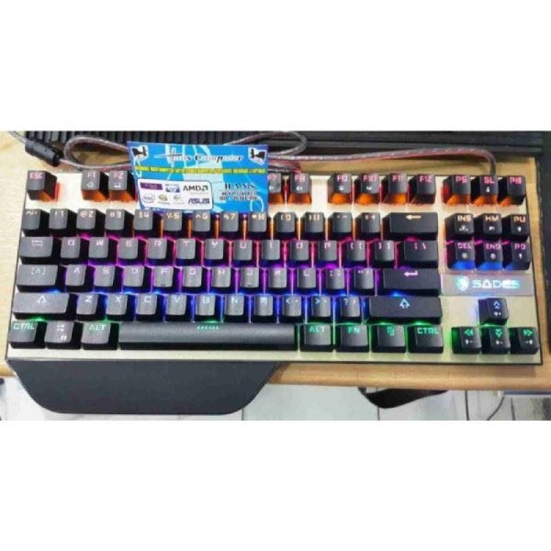 Jual Keyboard Gaming Sades Mechanical Karambit Rainbow TKL Blue Switch ...