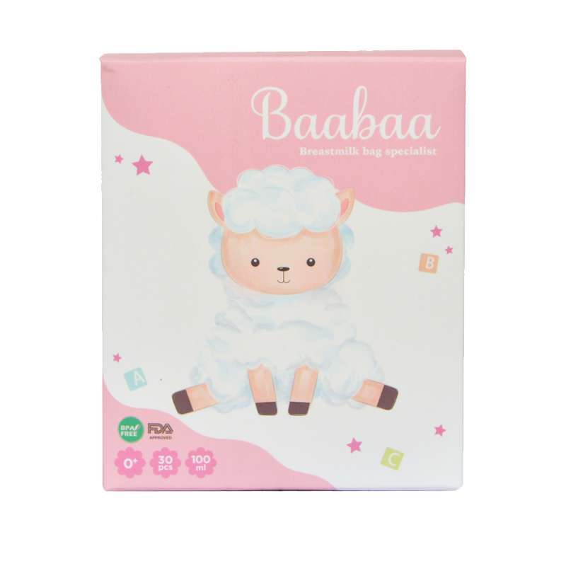 Jual Baabaa Kantong Asi Double Zip Clear 100 ml Breast Milk Storage ...