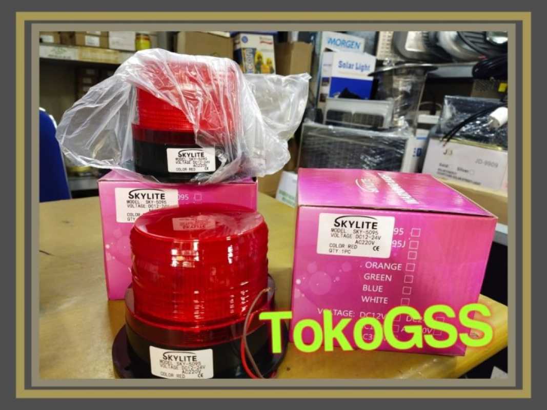 Promo Warning Light AC DC with buzzer 5 inch -Lampu Rotary Sirine LED ...