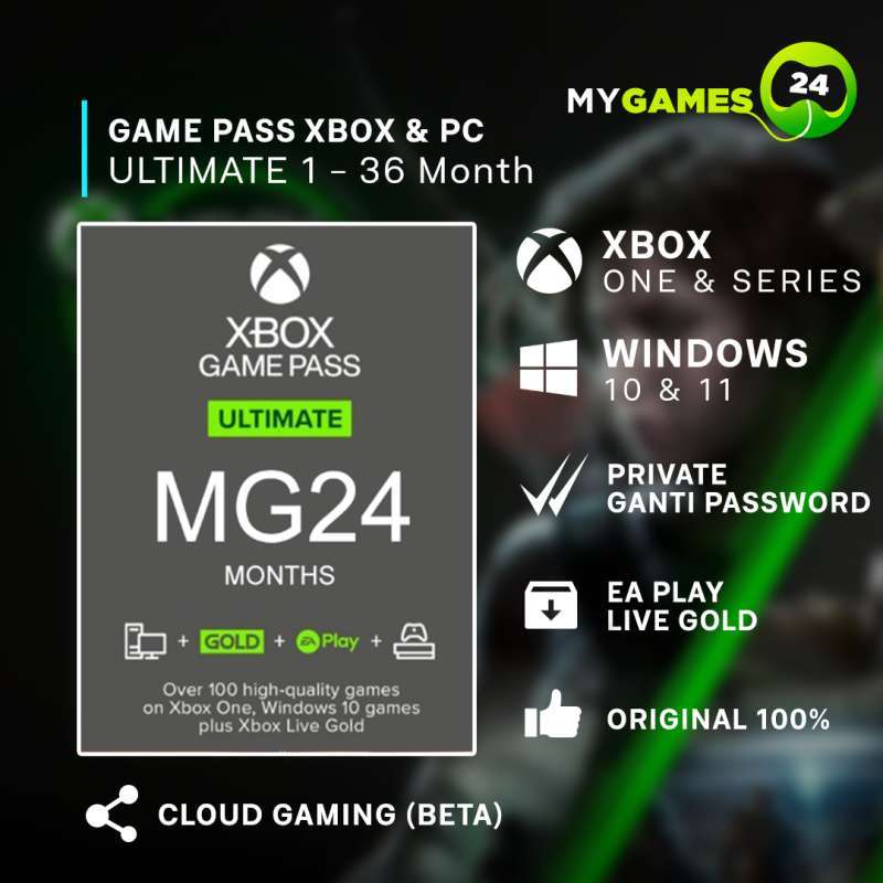 Jual Game pass Ultimate 1- 24 Bulan for Xbox one series X|S Windows 10 ...
