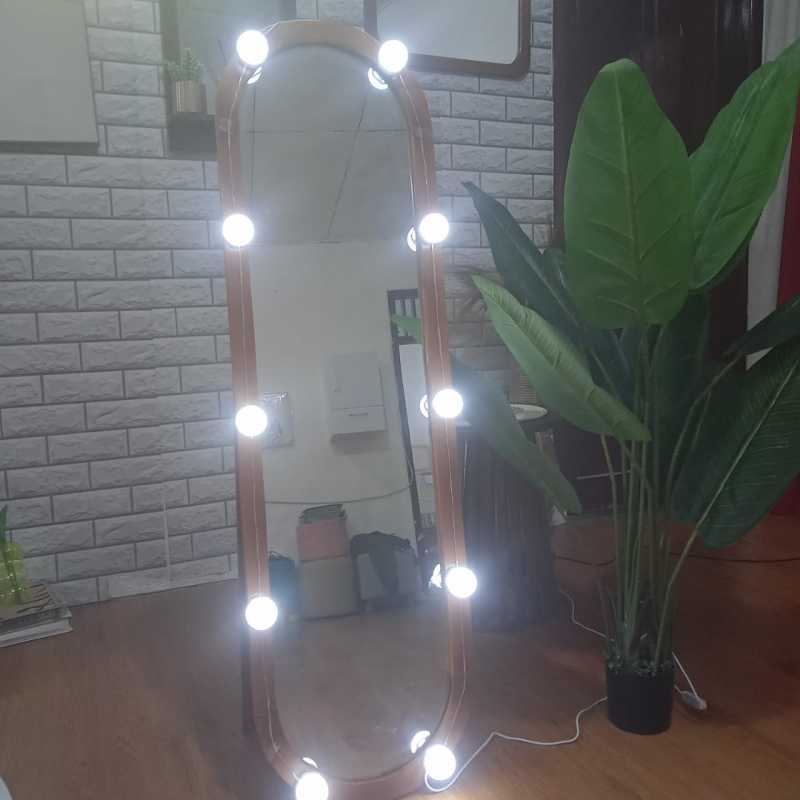 Jual Vanity Capsule Standing Mirror Cermin Berdiri Kayu Jati Belanda Aesthetic - 149x49cm Teak ...