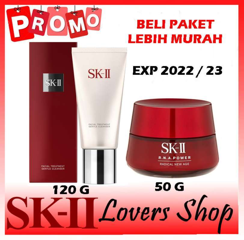 Jual SK-II/SK2/SKII/SK II GENTLE CLEANSER 120 G + RNA POWER CREAM 50 G di Seller Alfa Healthy ...