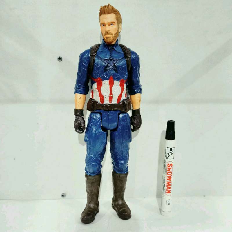 Jual mainan action figure loose titan Captain america unmasked Marvel ...