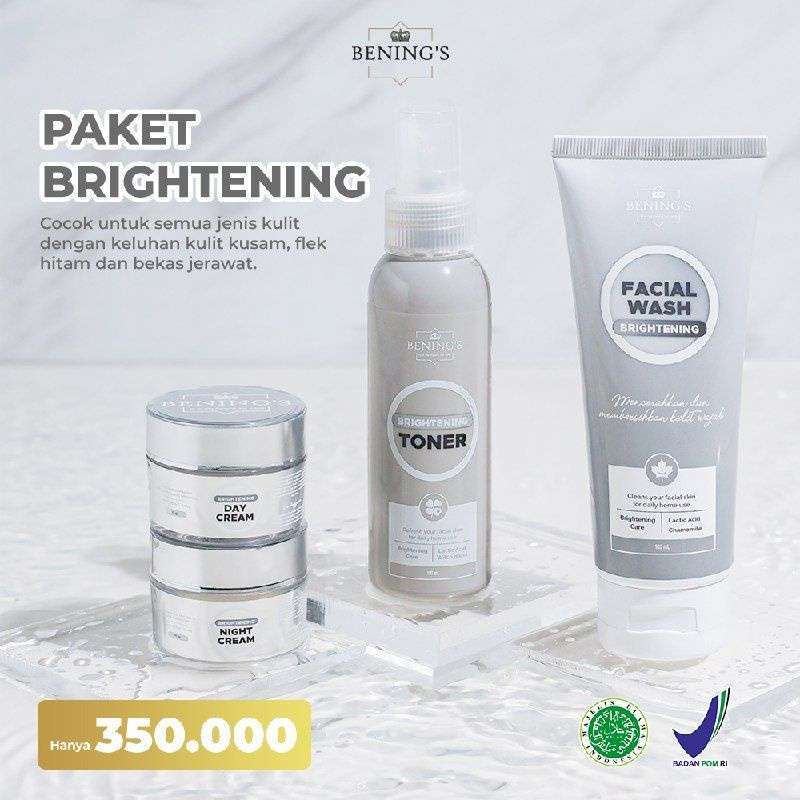 Jual BENING'S SKINCARE DR OKY PRATAMA PAKET BRIGHTENING/BENINGS CLINIC/BENING SKINCARE / PAKET ...