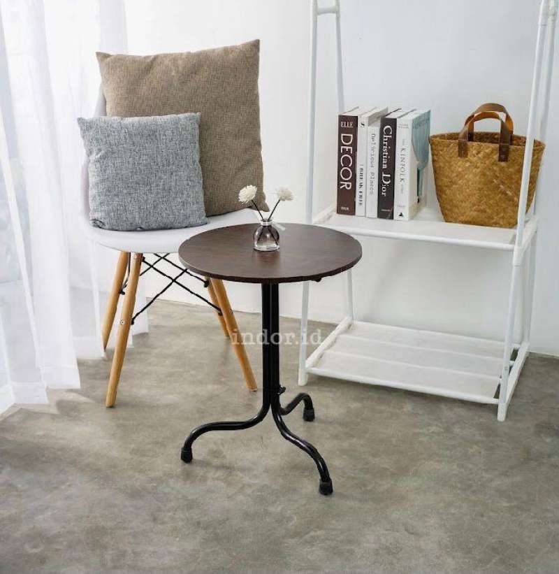 Jual Meja Bulat Kaki Besi/meja Bulat Minimalis Di Seller Indor.id ...