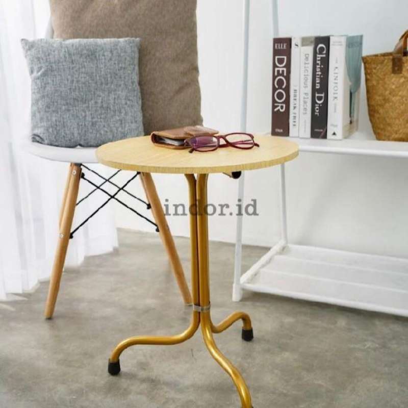 Jual Meja Bulat Kaki Besi/meja Bulat Minimalis Di Seller Indor.id ...