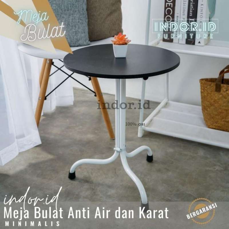 Jual Meja Bulat Kaki Besi/meja Bulat Minimalis Di Seller Indor.id ...