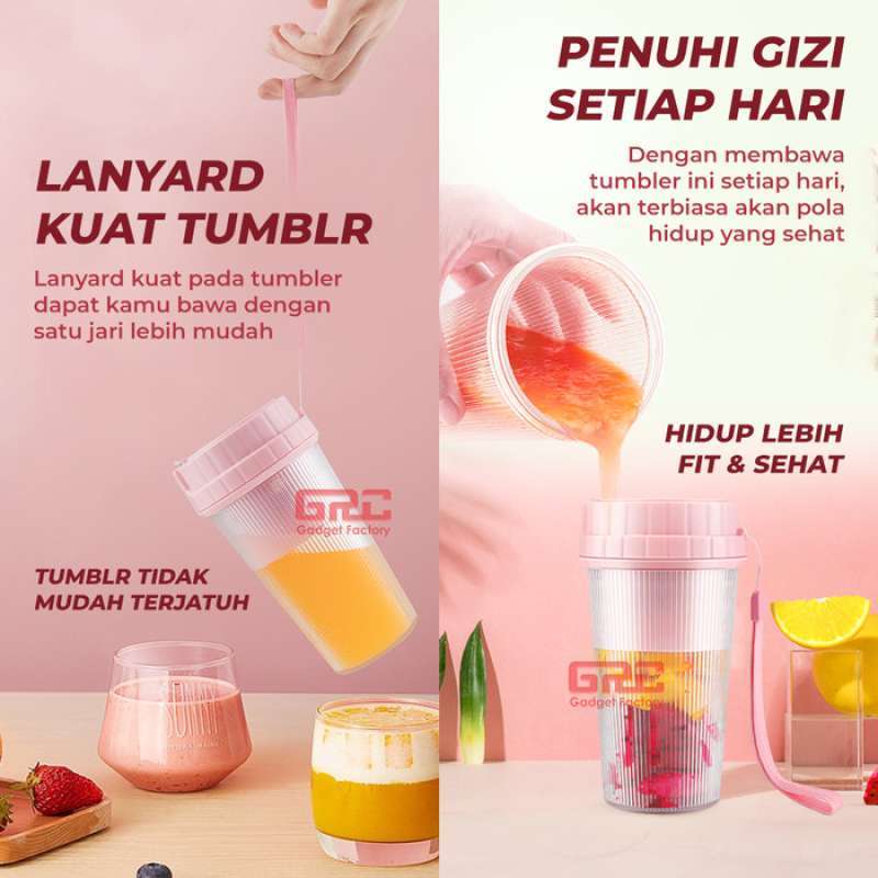Promo Portable Juicer Botol Minum Mini Blender Botol Juice 2in1 300ml ...