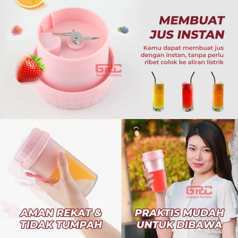 Promo Portable Juicer Botol Minum Mini Blender Botol Juice 2in1 300ml ...