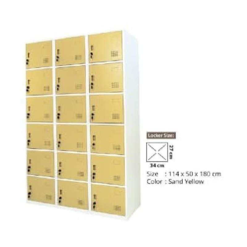 Jual Krisbow Loker 18 Pintu Kuning Locker 18 Doors Multi Column ...