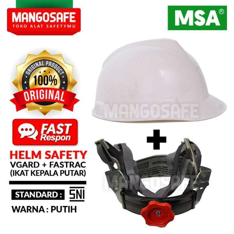 Jual MSA VGard Lokal Helm Safety inner Fastrac ikat Putar Standar SNI ...
