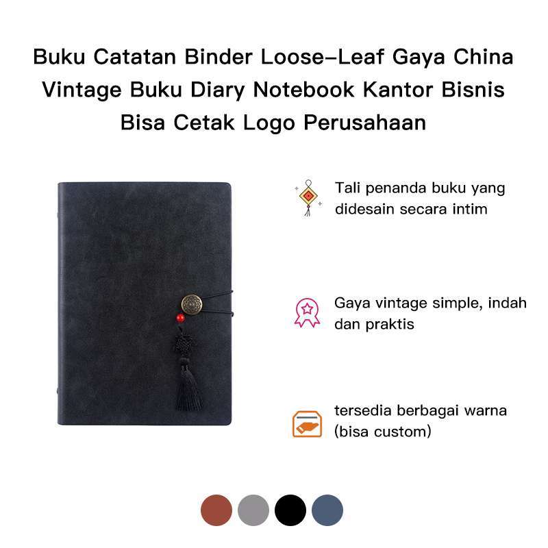 Jual Buku Catatan Binder Loose-Leaf Gaya China Vintage Buku Diary ...