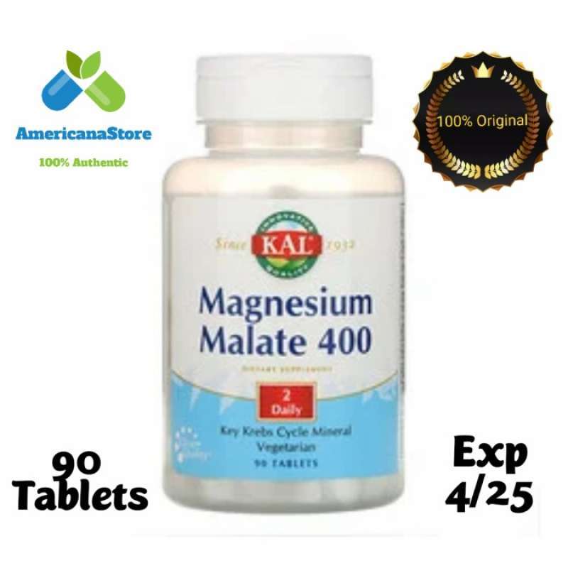 Promo Kal Magnesium Malate 400 90 Tablets, Vitamin Magnesium Diskon 17% di Seller EDOGAWA STORE ...