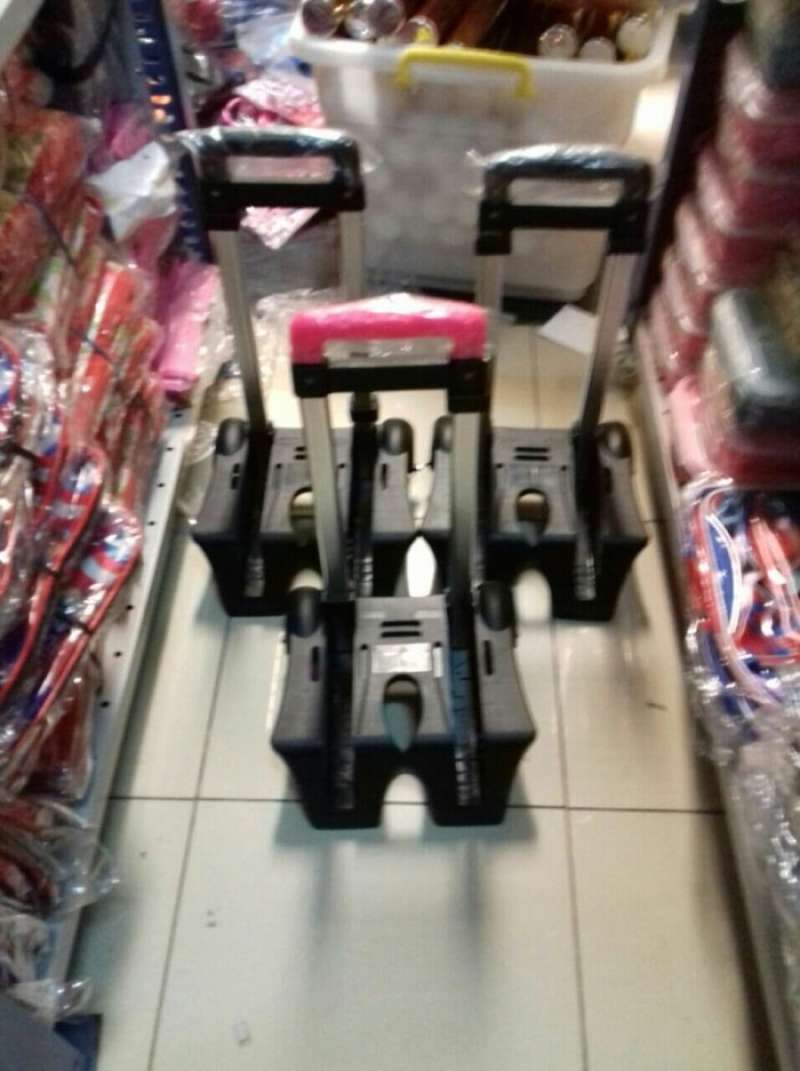Jual Trolley 3 roda / tiga roda buat sekolah anak - Hitam di Seller ...