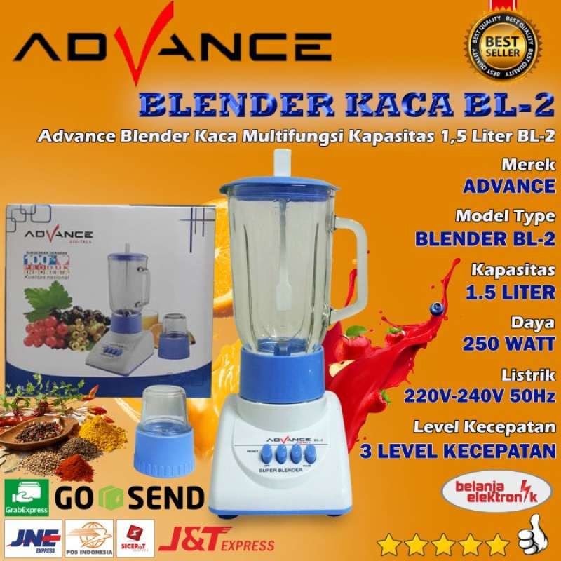Jual BLENDER KACA ADVANCE 2 IN 1 SERBAGUNA KAPASITAS 1.5 LITER BL-2 di Seller Rumahbarangg ...