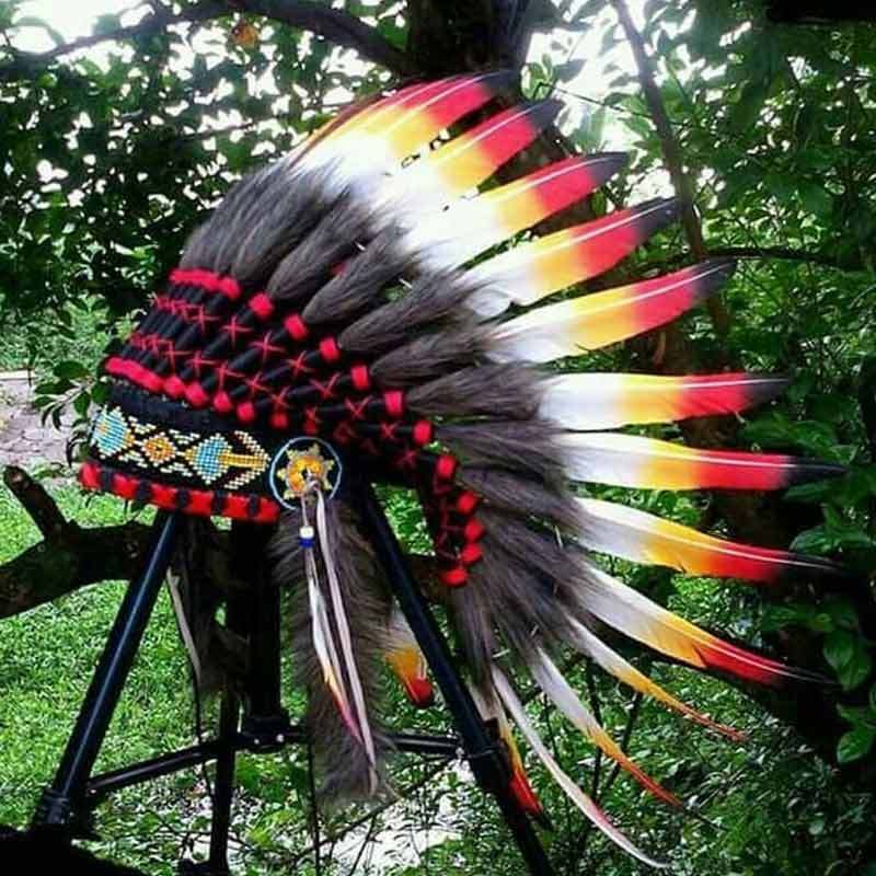 Jual Waroeng Indian Topi Indian Bulu Angsa - Multi Colour Di Seller ...